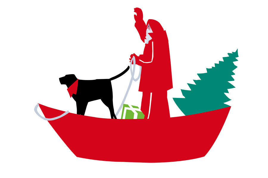 Christmas Card - Santa Sailor – Nancy Hammond Editions